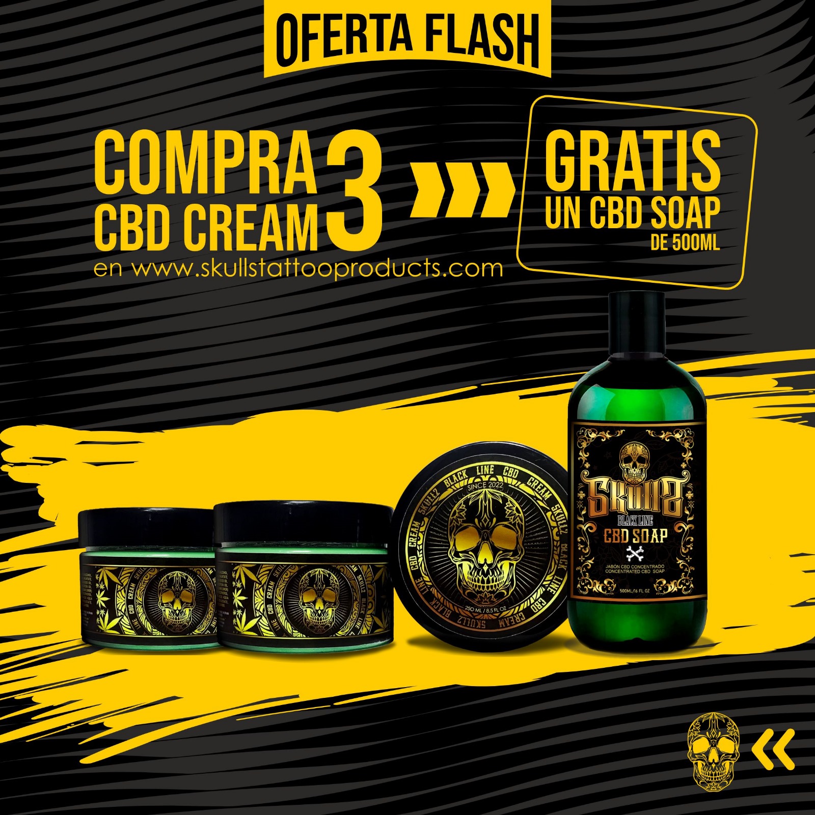 Pack CBD Cream más Soap - Skulls Tattoo Products